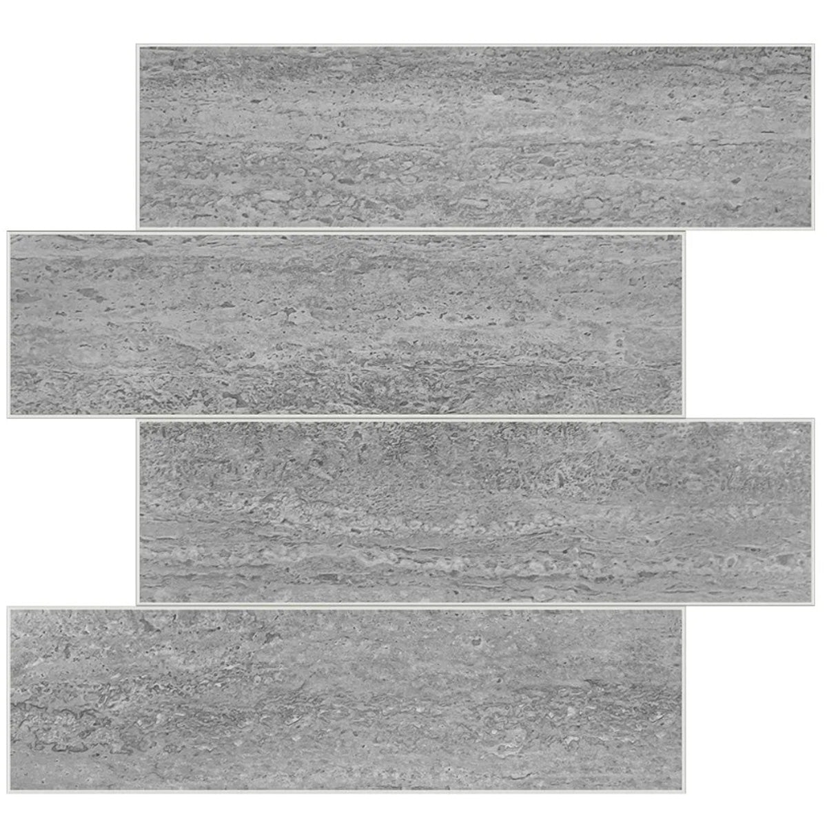 Subway Skifer selvklebende veggfliser – grå skiferlook | Homy